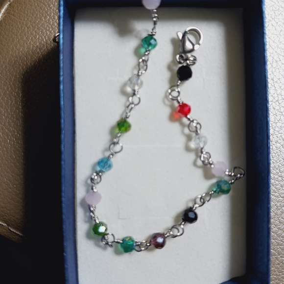 Generic | Jewelry | Multicolor Glass Beaded Station Bracelet In ...